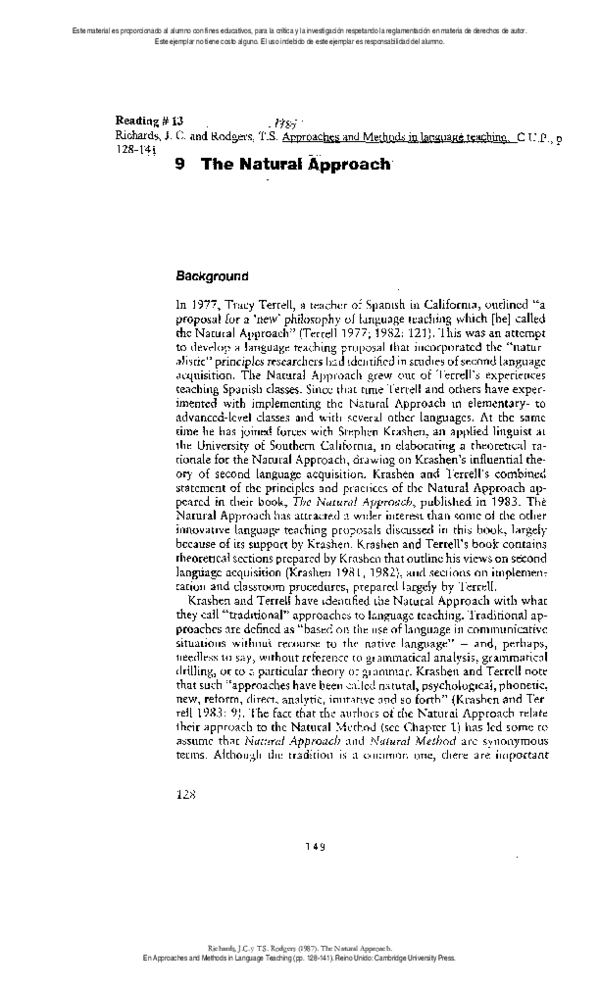 (PDF) The Natural Approach Background