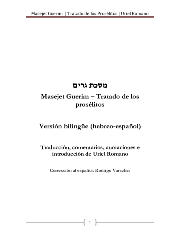 (PDF) Masejet Guerim (Tratado de los prosélitos) - Versión bilingüe ...