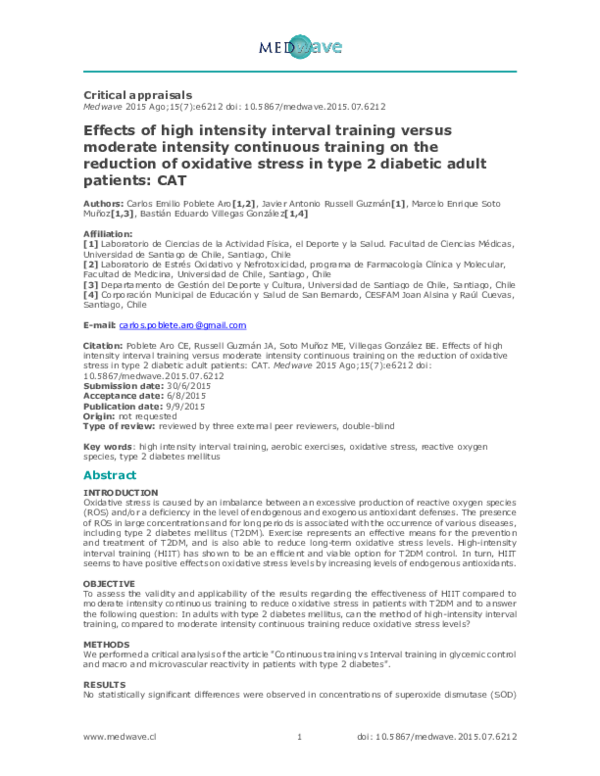 (PDF) Effects of high intensity interval training versus moderate intensity continuous training ...