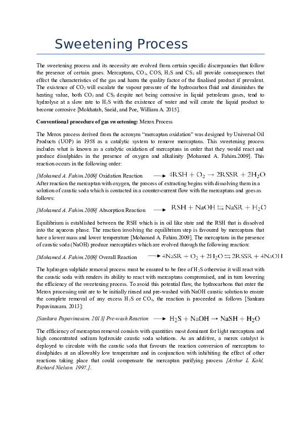 (DOC) Sweetening-Process