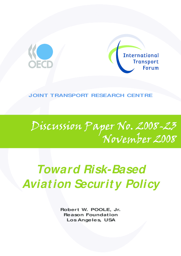 (PDF) Toward Risk-Based Aviation Security Policy