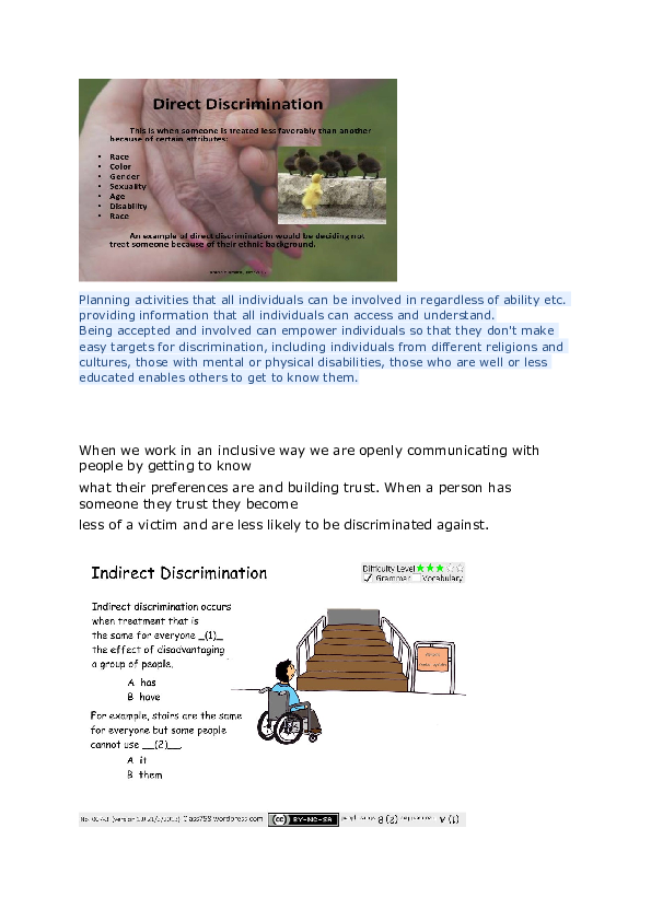 (DOC) Direct and indirect discrimination