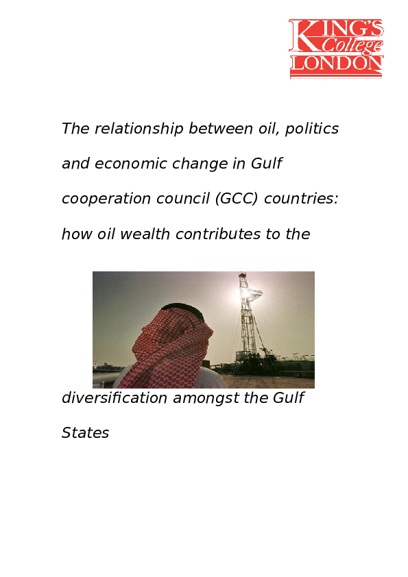 (DOC) The relationship between oil, politics and economic change in the ...