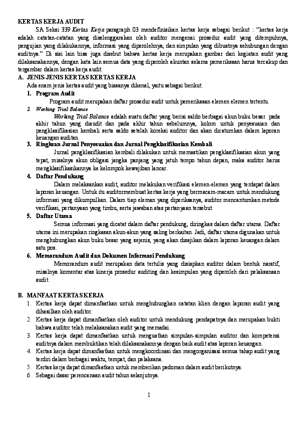 (DOC) KERTAS KERJA AUDIT