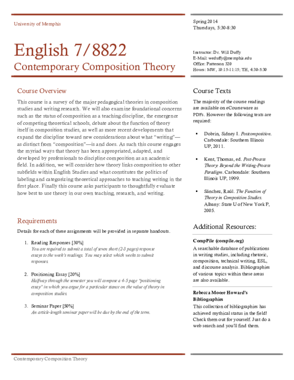 (PDF) Contemporary Composition Theory