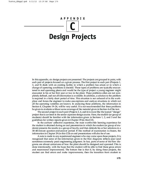 (PDF) Apendix C Design projects