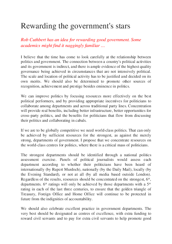 (DOC) Rewarding the Government's Stars