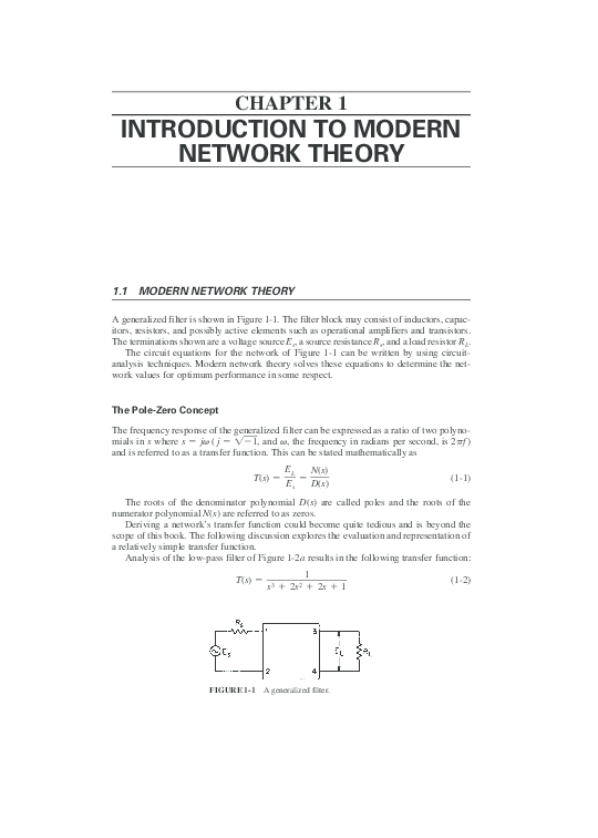 (PDF) INTRODUCTION TO MODERN NETWORK THEORY