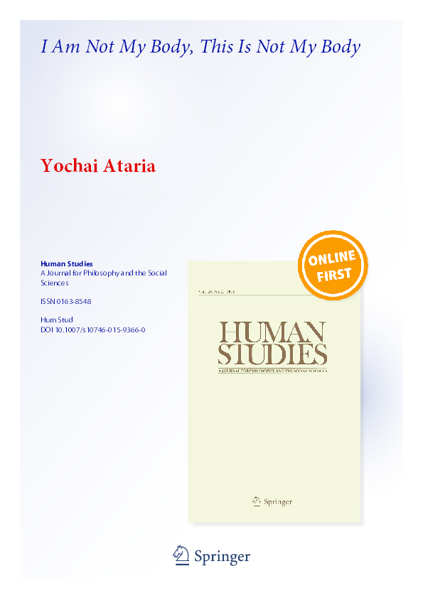 (PDF) I Am Not My Body, This Is Not My Body