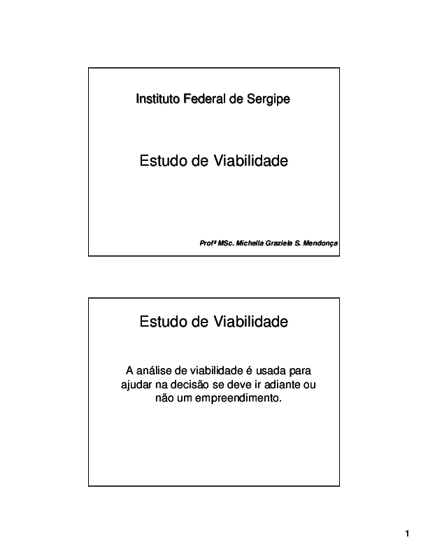 (PDF) Estudo de Viabilidade