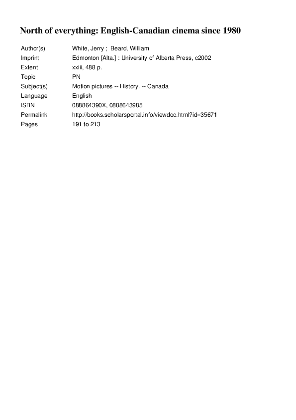 (PDF) Repetition, Compulsion, and Representation in Atom Egoyan's Films