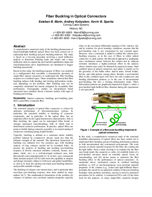 (PDF) Fiber Buckling in Optical Connectors
