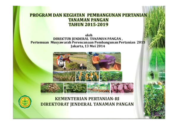 (PDF) PROGRAM DAN KEGIATAN PEMBANGUNAN PERTANIAN