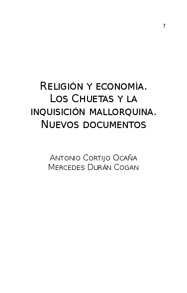 (DOC) Los chuetas y la Inquisición mallorquina: nuevos documentos ...