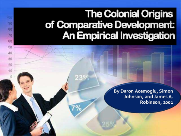 (PDF) The Colonial Origins of Comparative Development:An Empirical ...