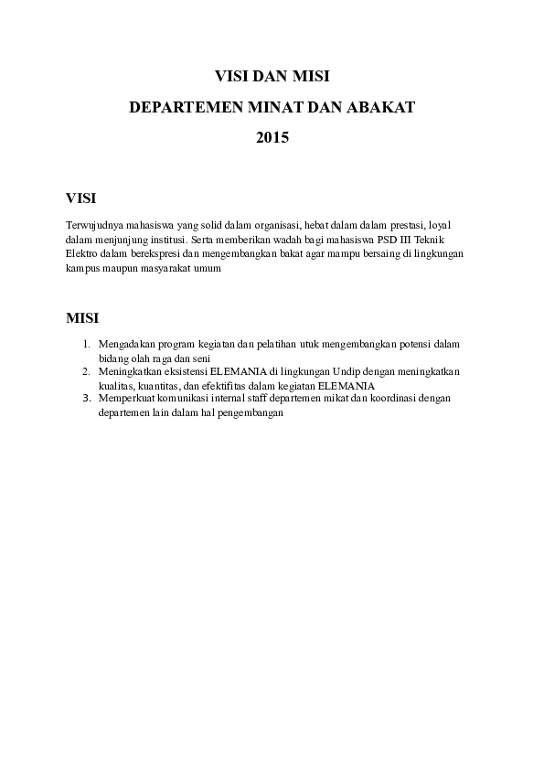 (DOC) VISI DAN MISI MIKAT 2015