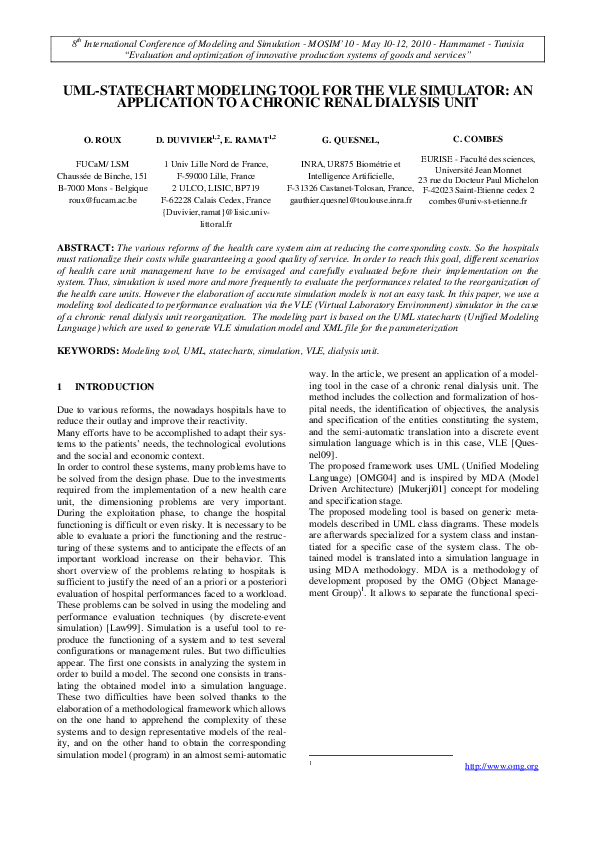 (PDF) “Evaluation and optimization of innovative production systems of goods and services” UML ...