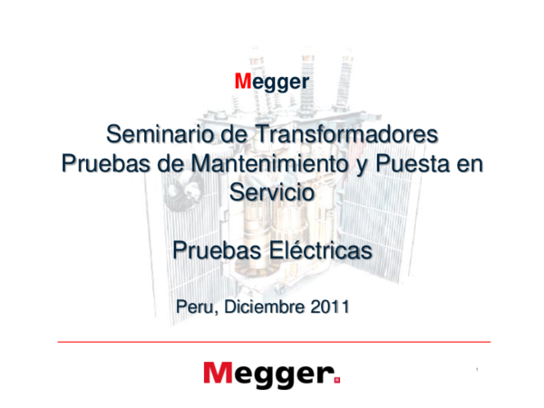 (PDF) Seminario Transformadores 2011 MEGGER