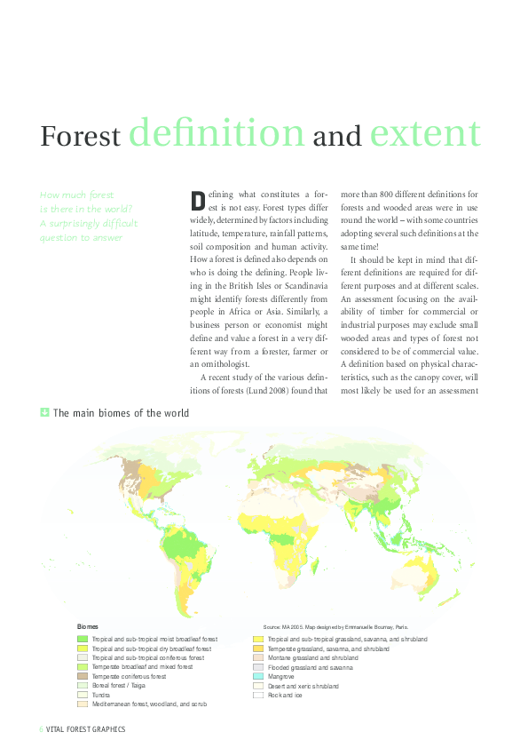 (PDF) Forest deﬁnition and extent