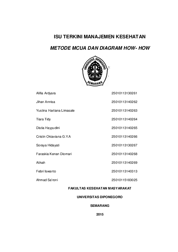 (PDF) Metode Mcua dan Diagram How- How