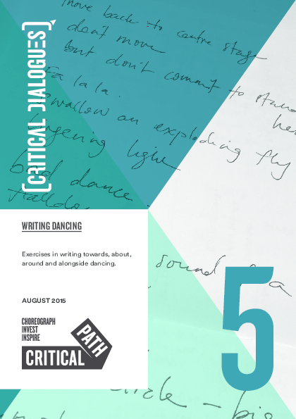 (PDF) Critical Dialogues Issue 5: Writing Dancing
