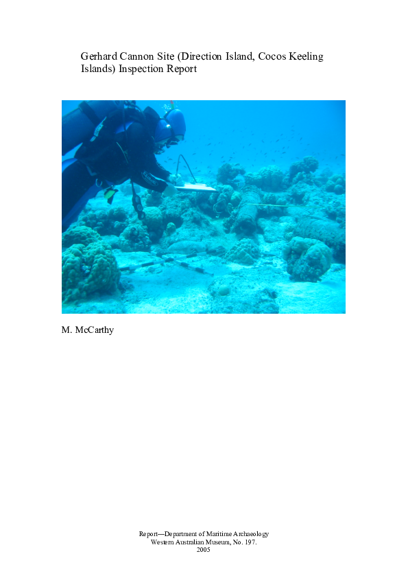 (PDF) Ocean House Anchor Cocos Keeling Islands) Inspection Report