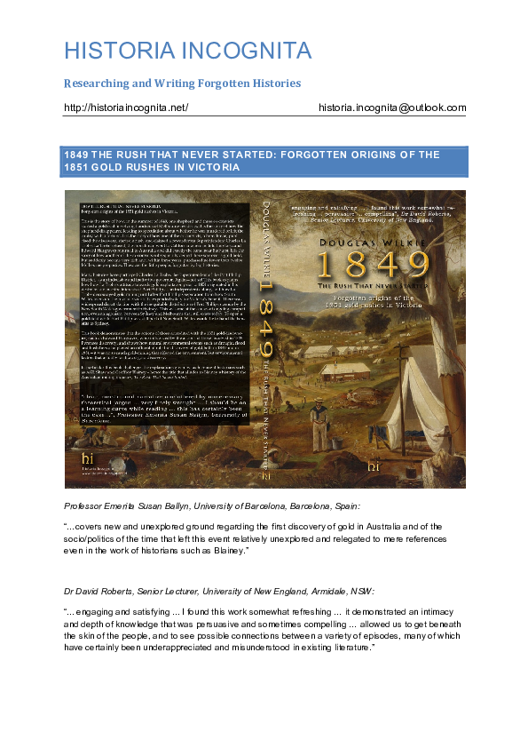 (PDF) 1849 : The Rush That Never Started: Forgotten origins of the ...