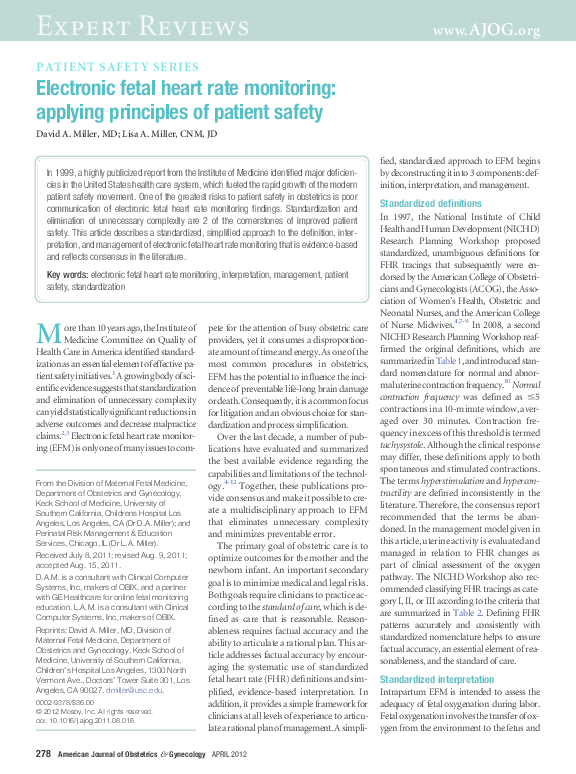 (PDF) applying principles of patient safety