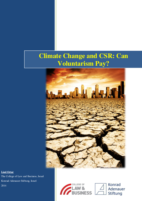 (PDF) Climate Change and CSR: Can Voluntarism Pay?