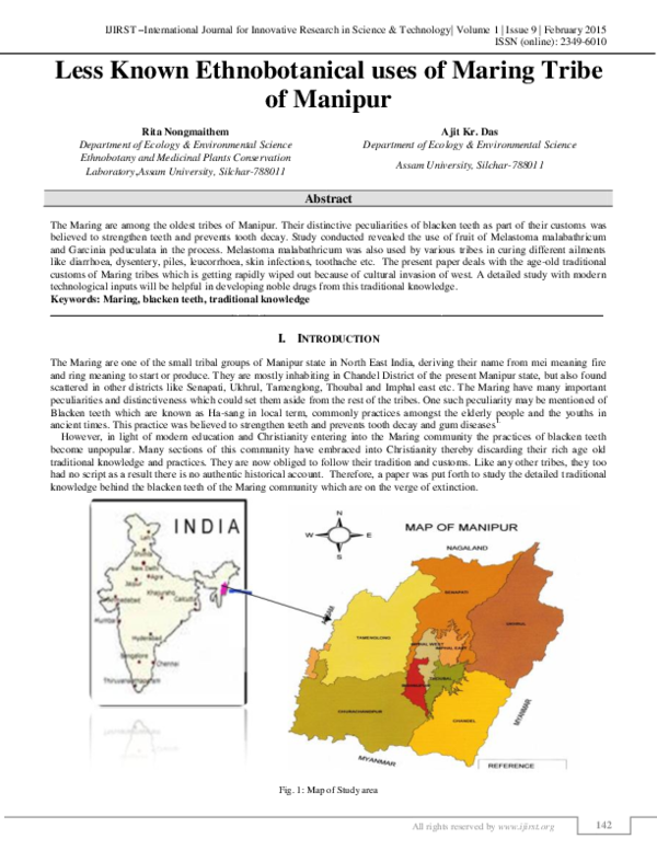 (PDF) Less Known Ethnobotanical Uses of Maring Tribe of Manipur