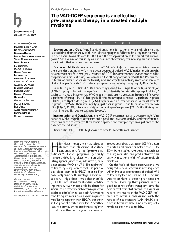 (PDF) The VAD-DCEP sequence is an effective pre-transplant therapy in ...