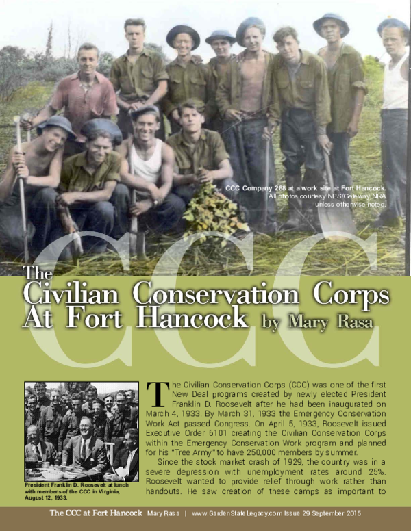 (PDF) The Civilian Conservation Corps at Fort Hancock
