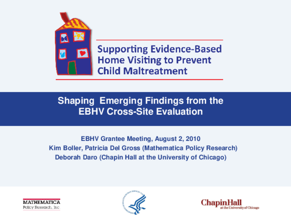 (PDF) Shaping Emerging Findings from the EBHV Cross-Site Evaluation. Chapel Hill, NC: Evidence ...