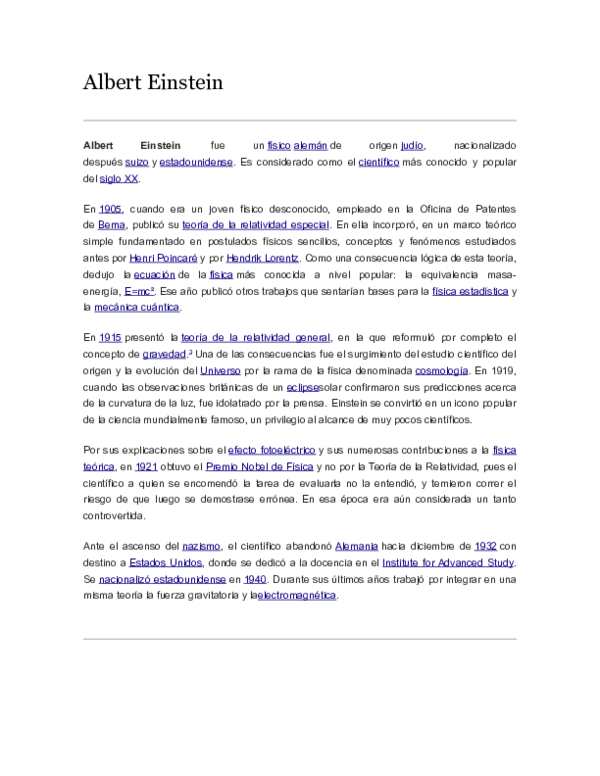 (DOC) Albert Einstein