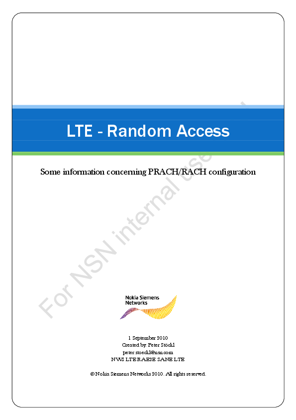 (PDF) LTE -Random Access