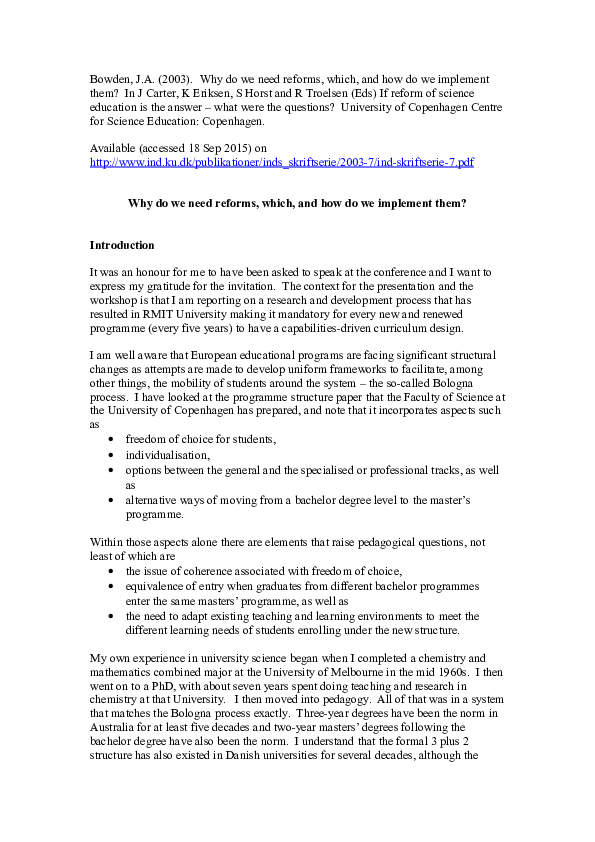 (DOC) Why do we need reforms, which, and how do we implement them?