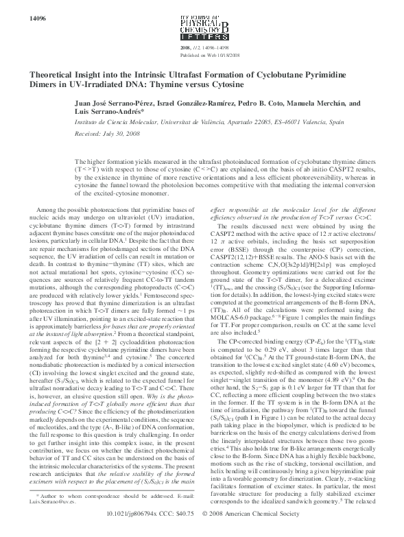 (PDF) Theoretical Insight into the Intrinsic Formation of Cyclobutane ...