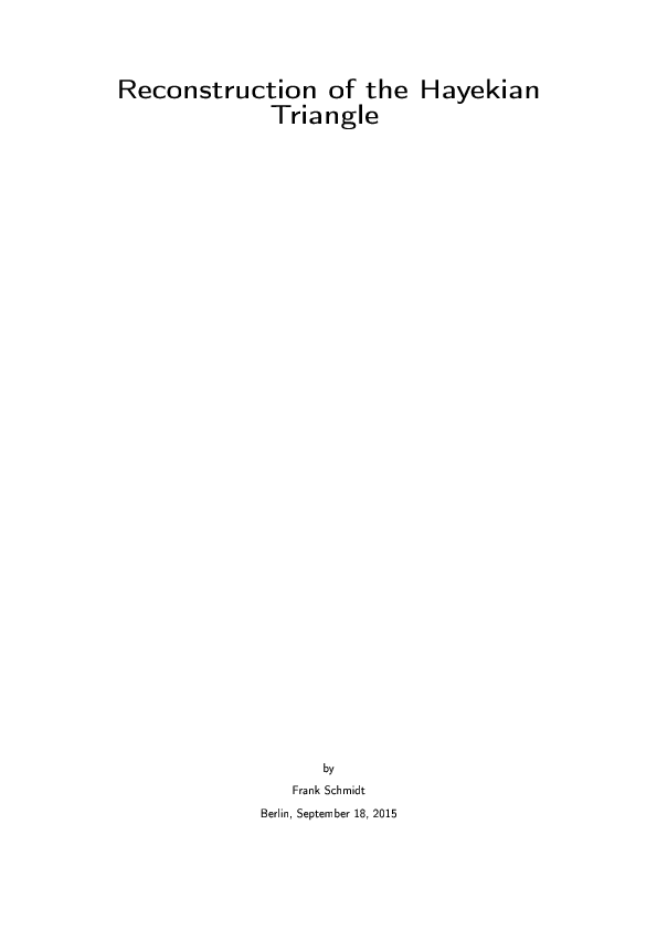 (PDF) Reconstruction of the Hayekian Triangle