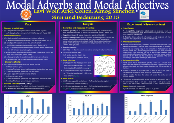 (PDF) Modal Adverbs and Modal Adjectives. Poster