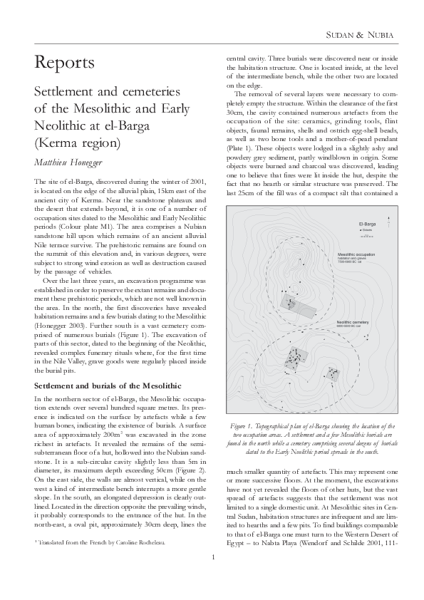 (PDF) Settlement and cemeteries of the Mesolithic and Early Neolithic ...