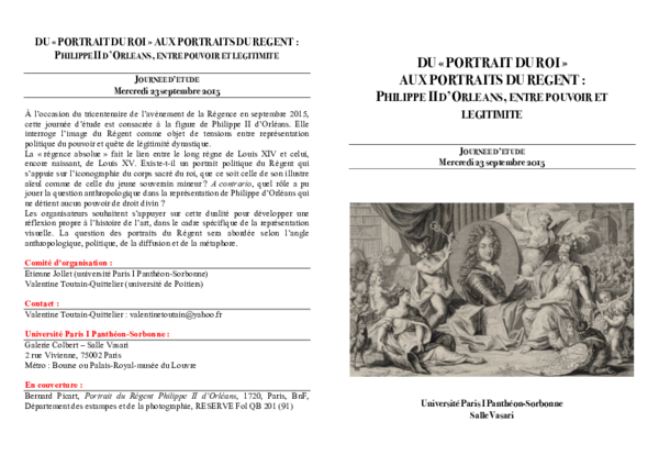 (PDF) Du "portrait du roi" aux portraits du Régent : Philippe II d ...