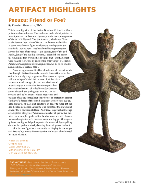 (PDF) Pazuzu: Friend or Foe