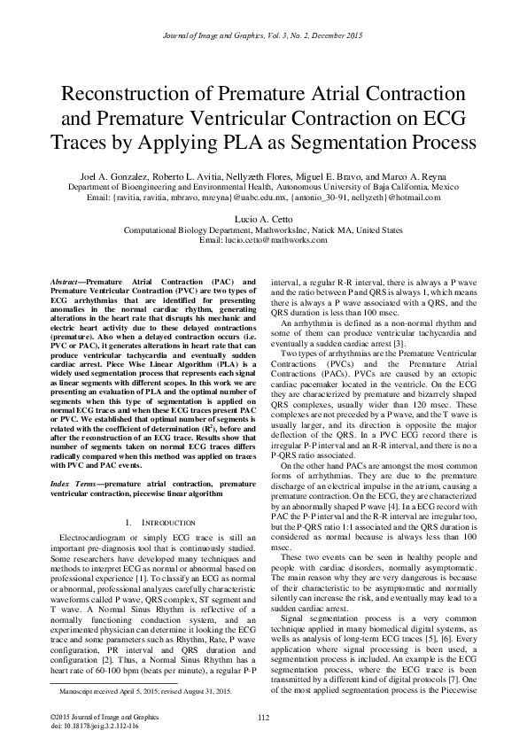 (PDF) Reconstruction of Premature Atrial Contraction and Premature ...