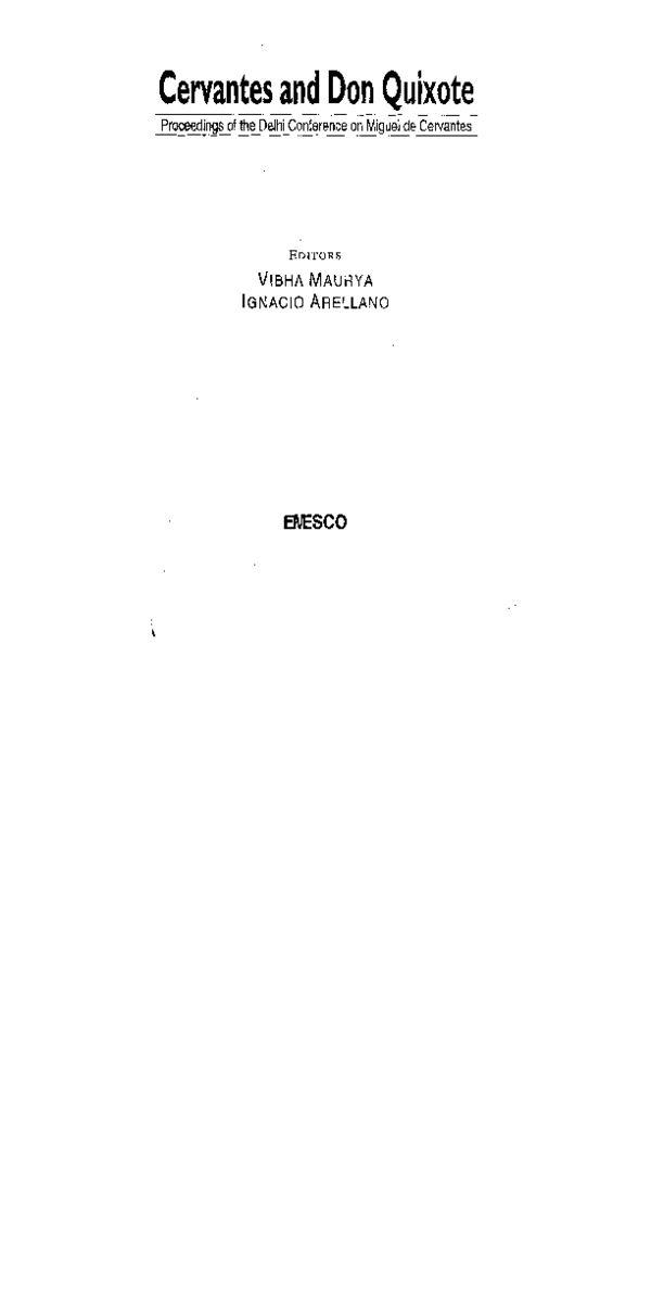 (PDF) "Descendit ad inferna. Don Quixote's Descent into Hell and the ...