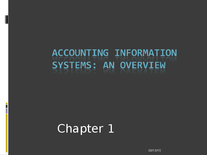 (PPT) Accounting Information Systems An Overview