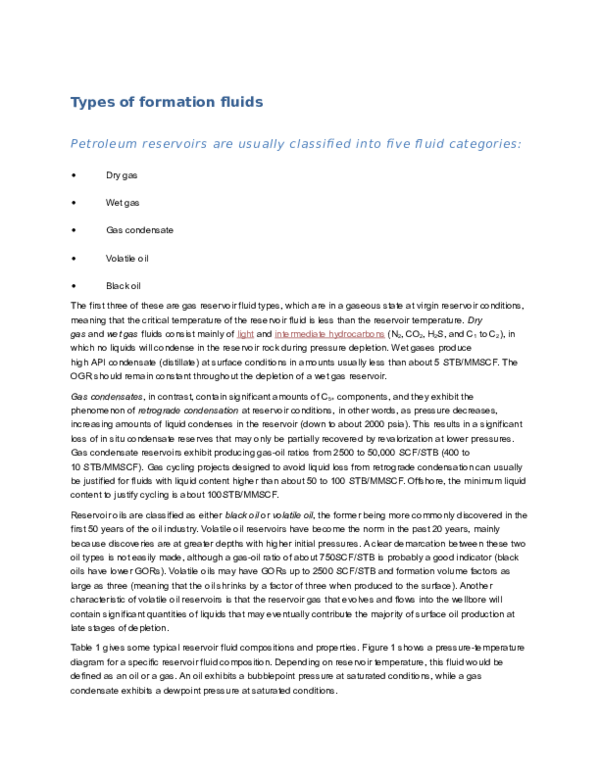 (DOC) Types of formation fluids