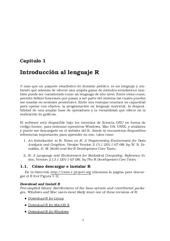(PDF) Introduccí on al lenguaje R
