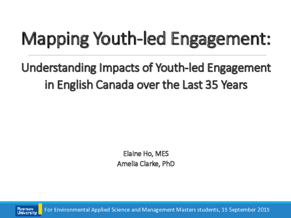 (PDF) Mapping Youth-led Engagement: Understanding Impacts of Youth-led ...