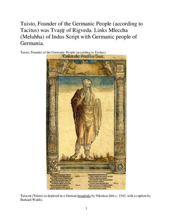 (PDF) Tuisto, Founder of the Germanic People (according to Tacitus) was ...