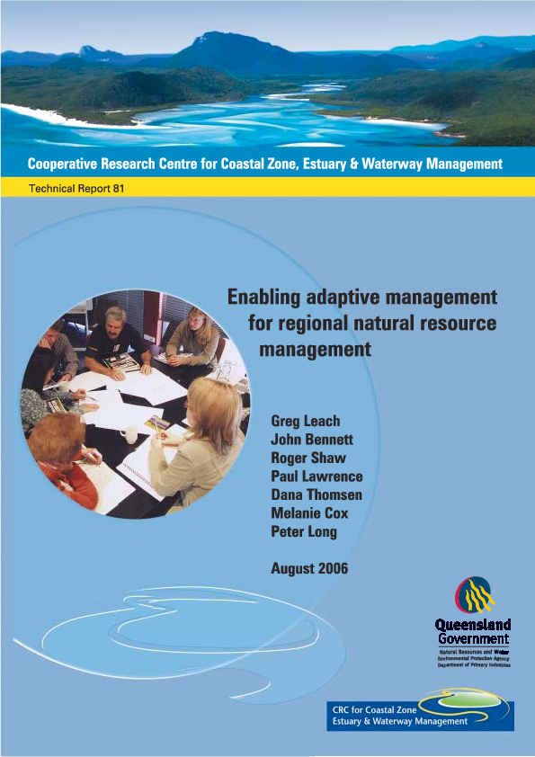 (PDF) Enabling adaptive management for regional natural resource management